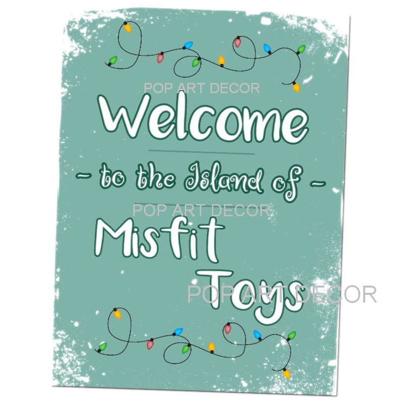 Island of Misfit Toys Metal Sign - Funny Christmas Decor - Etsy