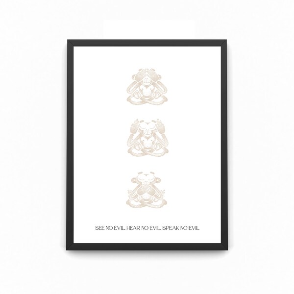3 Wise Monkeys - Etsy