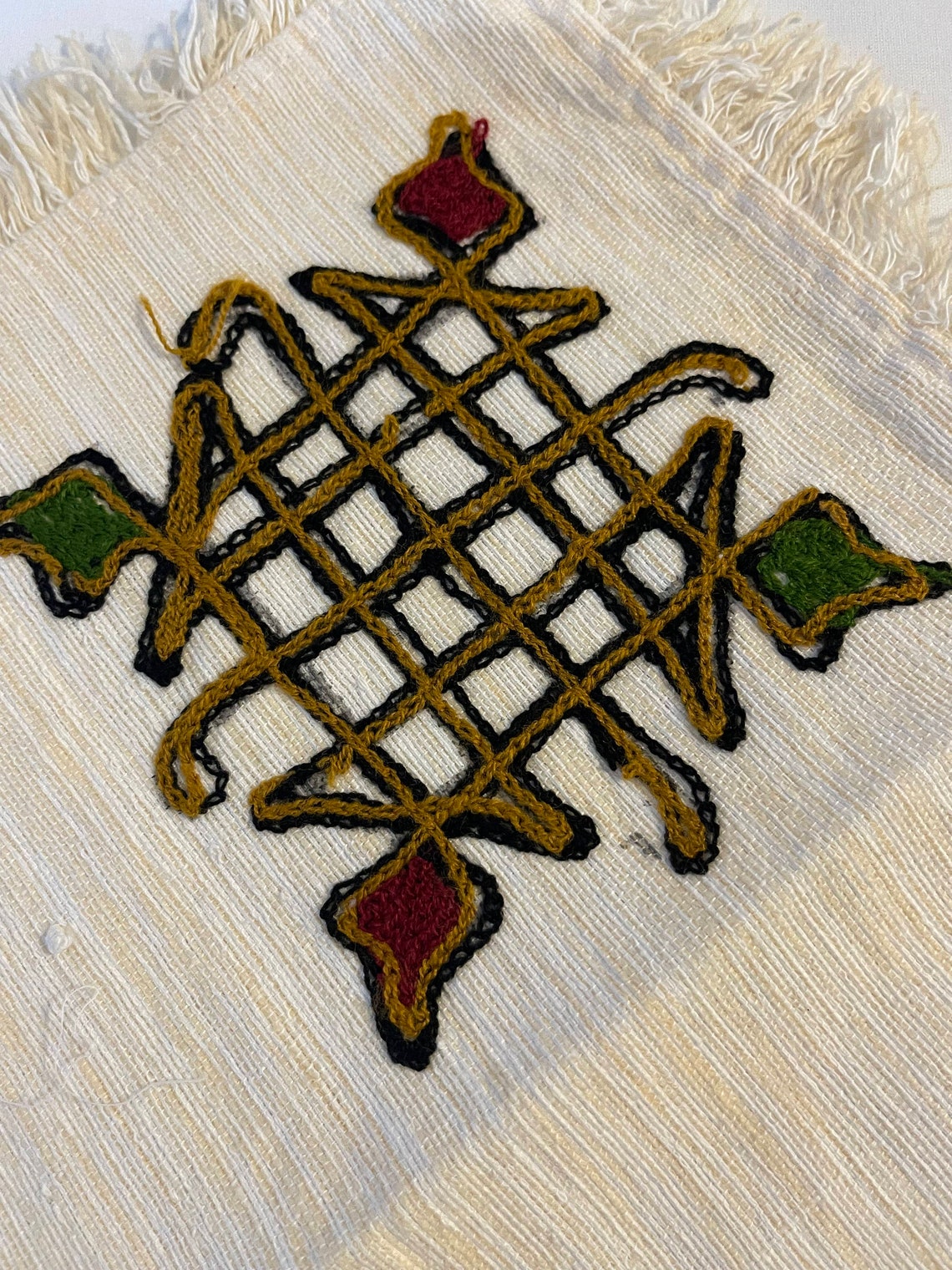 Ethiopian Hand Woven Hand Embroidery Luncheon Mat Place Mat - Etsy