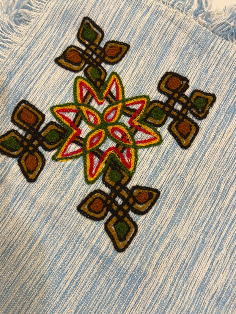 Ethiopian Hand Woven Hand Embroidery Luncheon Mat Place Mat - Etsy