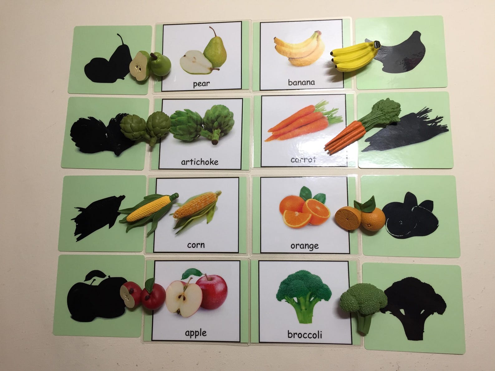 Fruit and Vegetables Safari Toob Montessori 3-part Cards for Safari ...