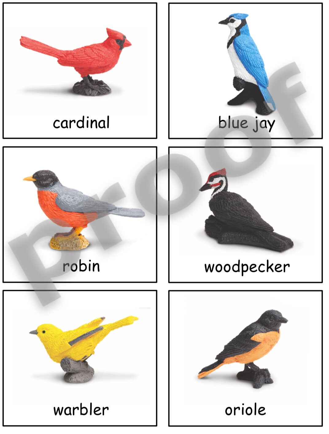 Backyard Birds Safari Toob - Montessori 3-part Cards PDF File ...