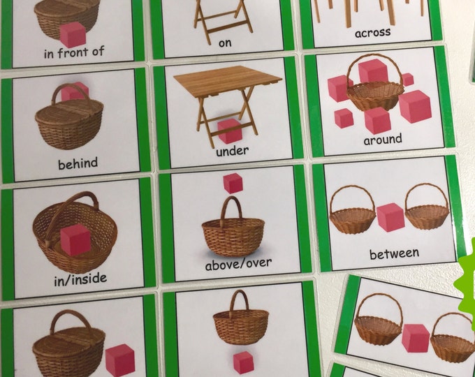 Prepositions Montessori 3-part Cards--montessori Grammar - Etsy