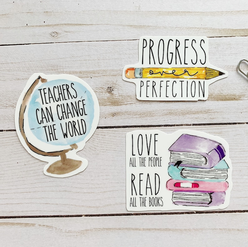 Progress Over Perfection Teacher Sticker | Etsy