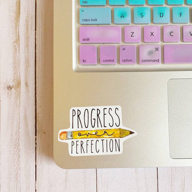 Progress Over Perfection Teacher Sticker | Etsy