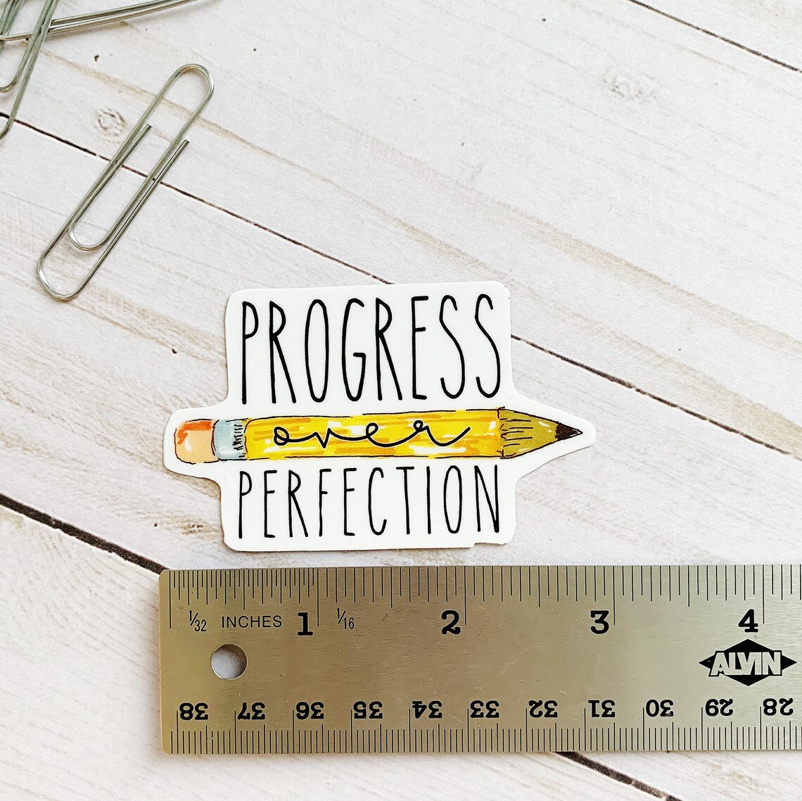 Progress Over Perfection Teacher Sticker | Etsy