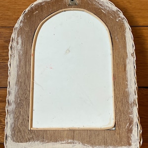 Vintage Curved Wicker Mirror Cream Natural Boho Accent Home Decor - Etsy