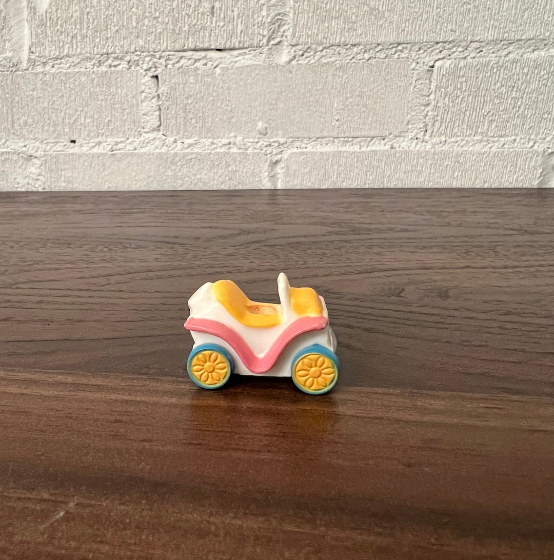 Vintage Polly Pocket Car White Pink Yellow Blue Disney Magic Kingdom ...