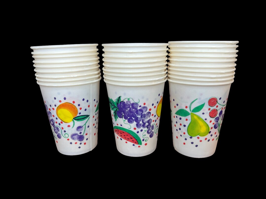 Vintage Dixie Cup Fruit Design Pattern Paper Cups 1990s - Etsy