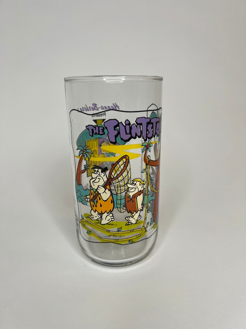 Vintage 1991 Flintstones Hardees Glass the First 30 Years the - Etsy
