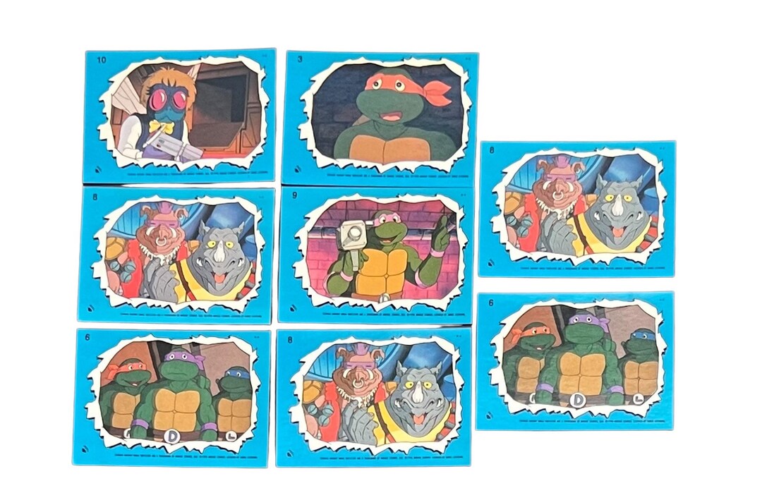 Vintage 1990 TMNT Mirage Sticker Cards Teenage Mutant Ninja Turtles ...