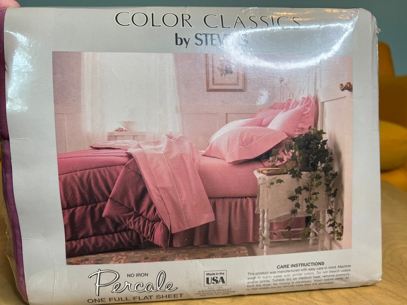Vintage Full Flat Sheet New NOS Color Classics by Stevens - Etsy