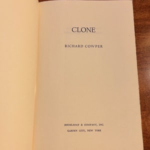 Vintage 1972 Clone Science Fiction Hardback Book by Richard Cowper Sci ...