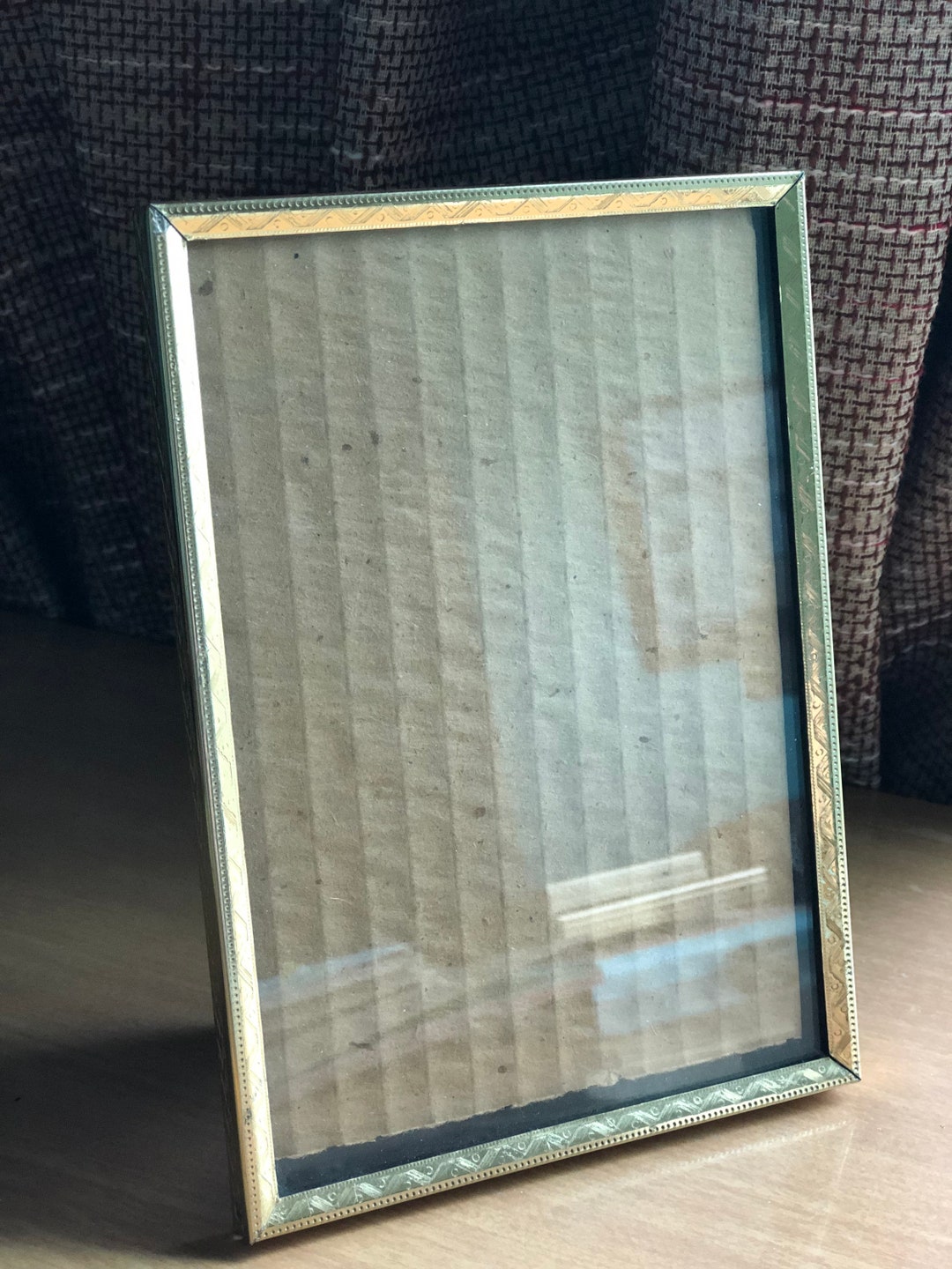 Vintage Metal Gold Picture Frame 5x7 Tabletop 1970’s Easel Home Decor ...