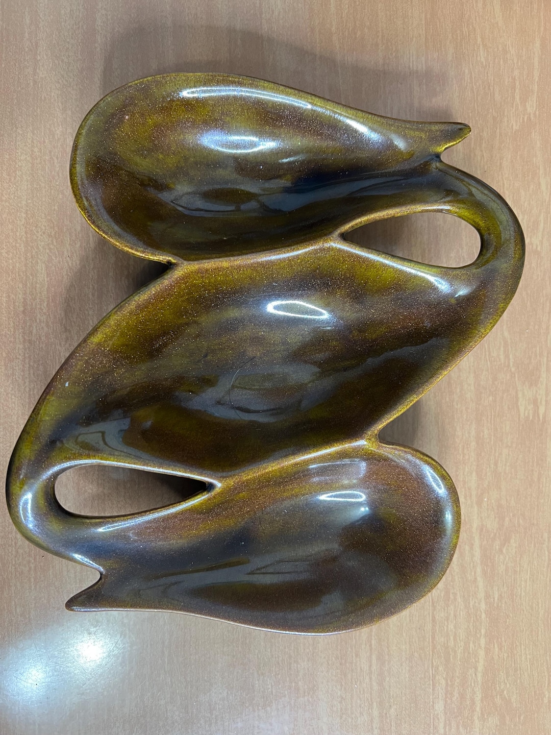 Vintage Mid-century Modern Green Trinket Serving Candy Dish - Etsy