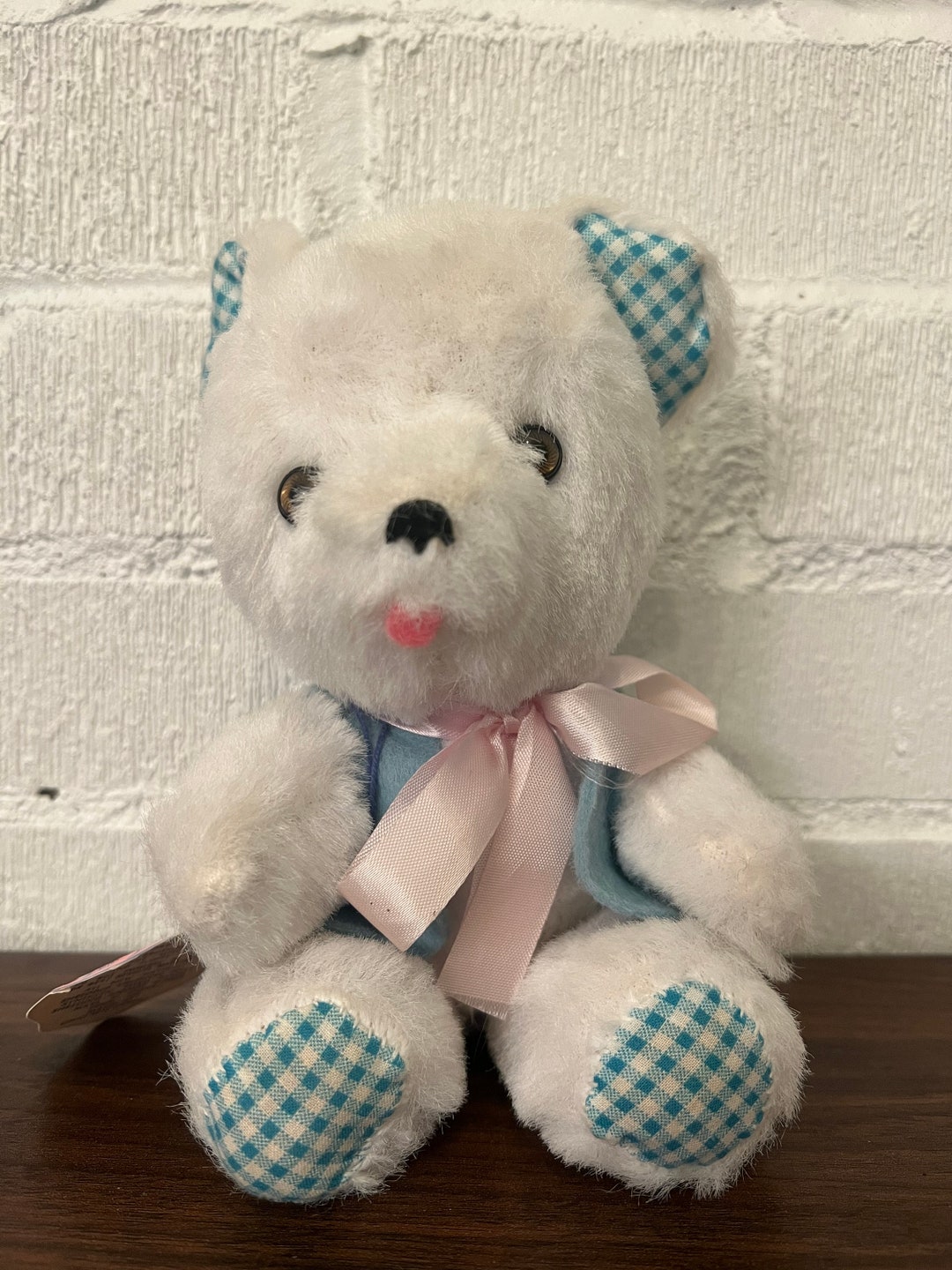 Vintage NWT Trudy Tots Toy Plush Bear That Jingles Teddy White - Etsy