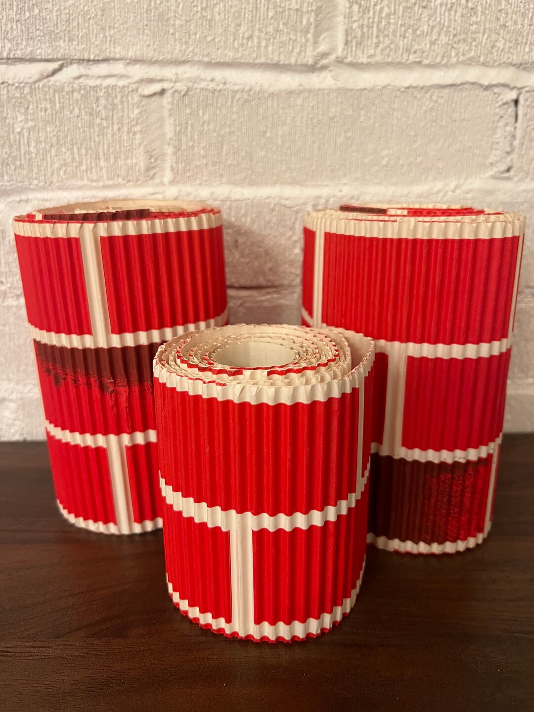 3 Pieces of Vintage Christmas Brick Bulletin Board Boarder Decor - Etsy