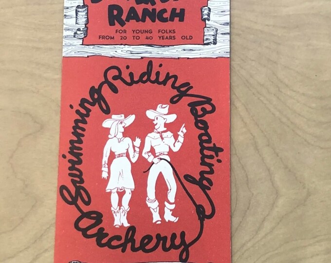 Vintage 1940s Silver Spur Ranch Brochure Gresham Wisconsin Island Lake ...