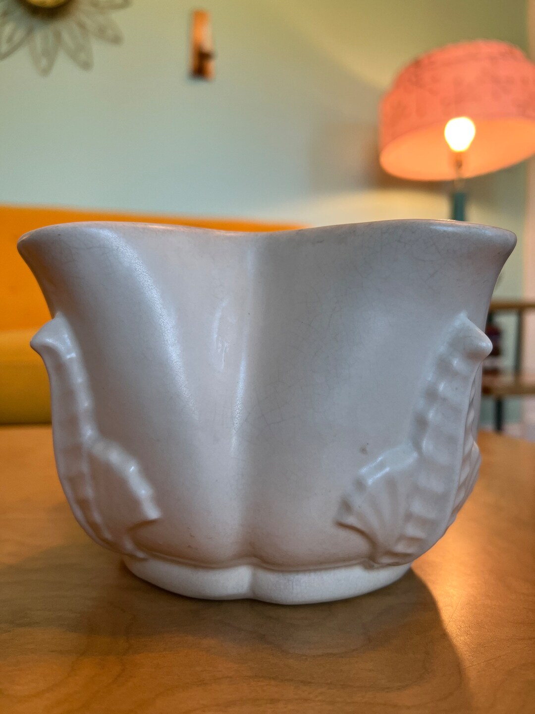 Vintage White Redwing Pottery Planter Old Flower Pot - Etsy