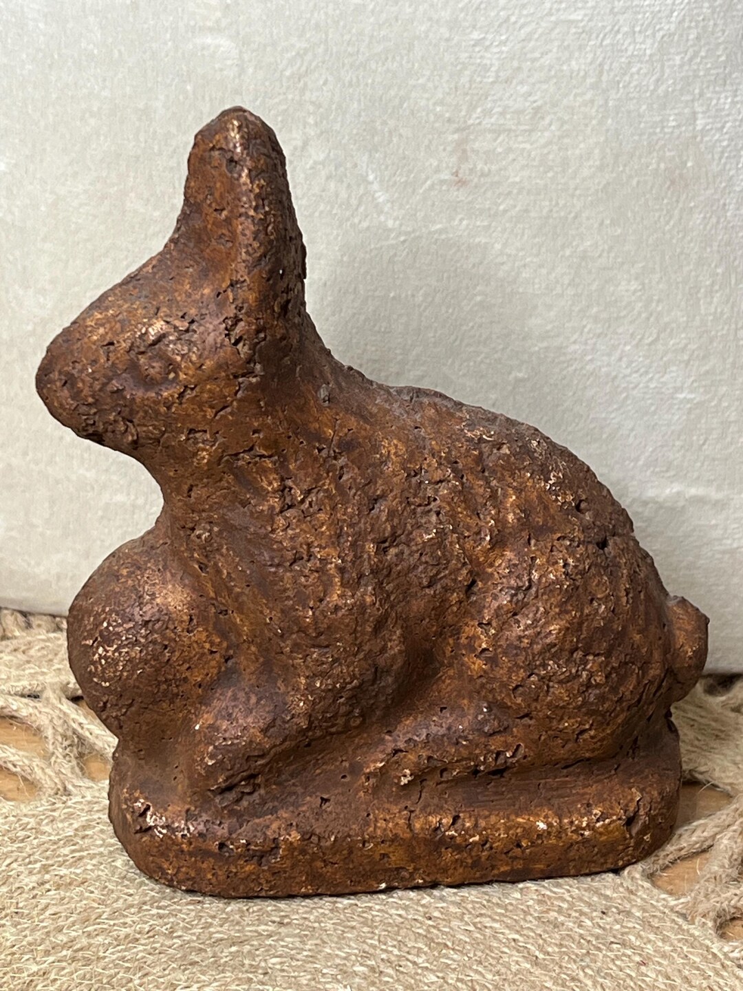 Vintage Stone Plaster? Rabbit Bunny Mold Figurine Easter Old - Etsy