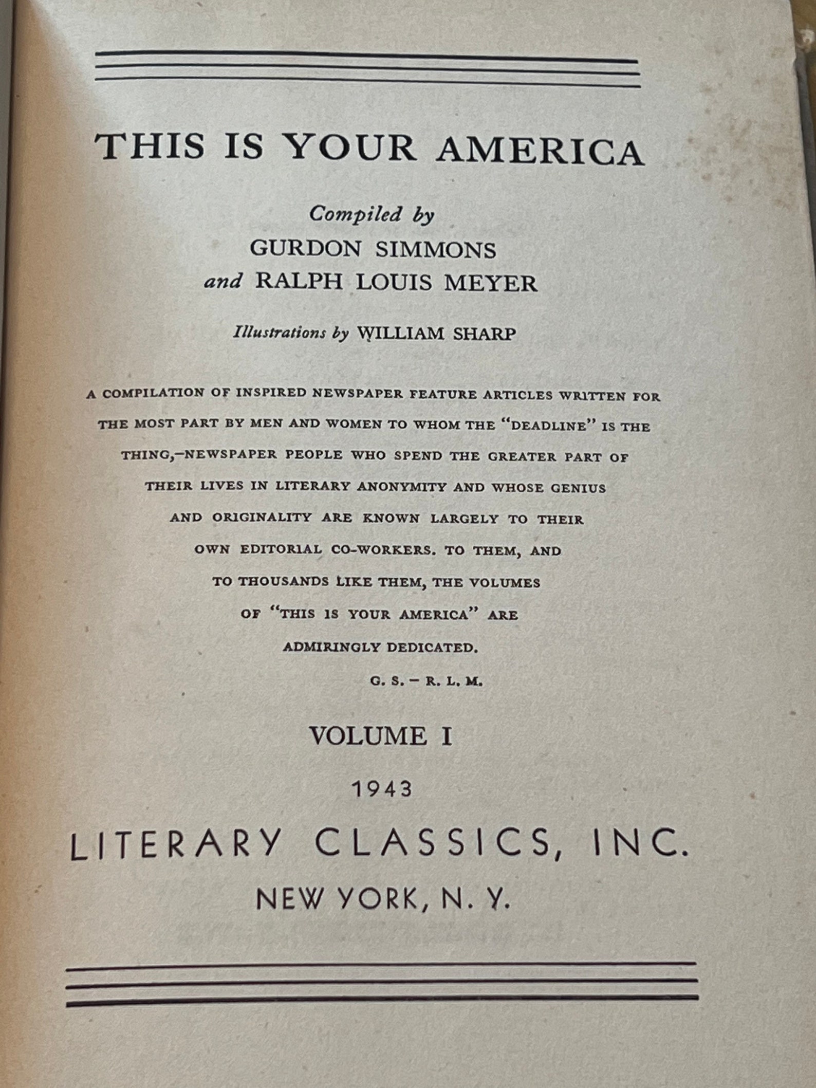 Vintage 1943 This is Your America Book Volume 1 Short Story - Etsy