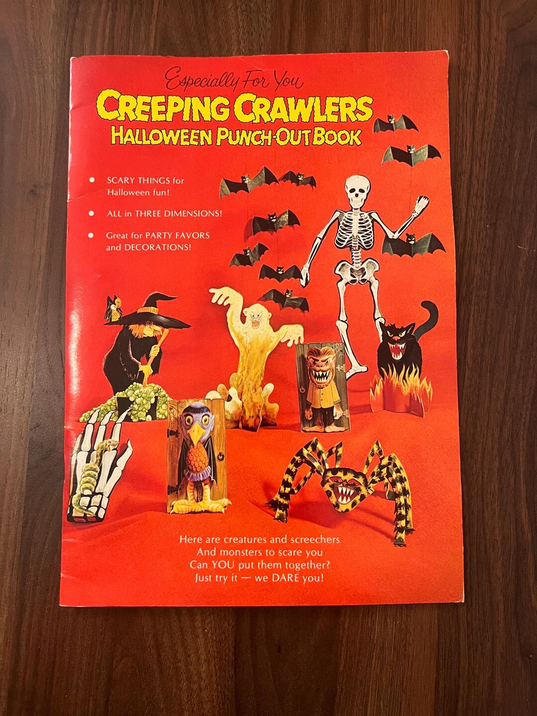 Vintage 1974 Halloween Creeping Crawlers Punch-out Book by American ...