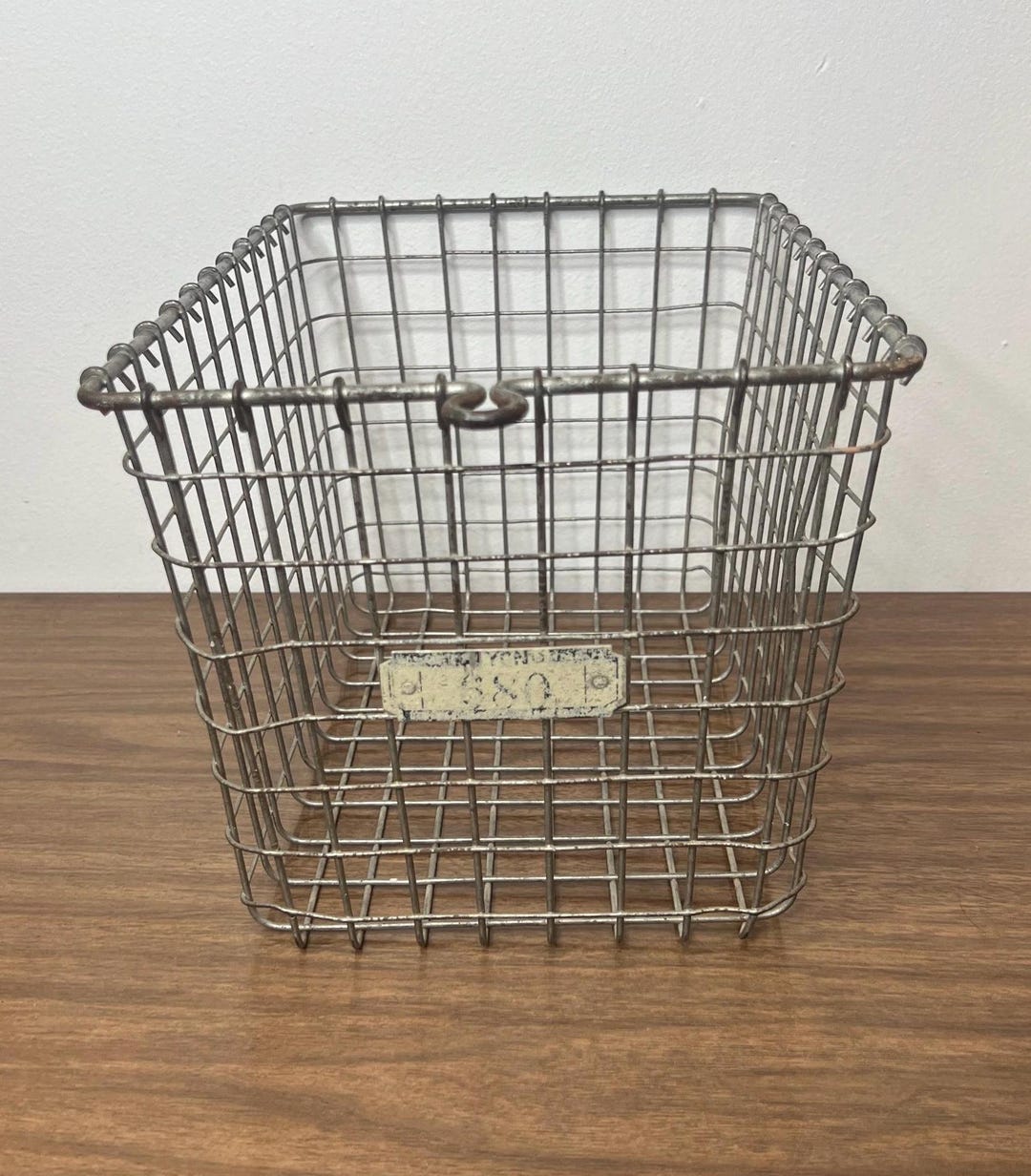 Vintage Metal Wire Locker Basket Industrial Decor - Etsy