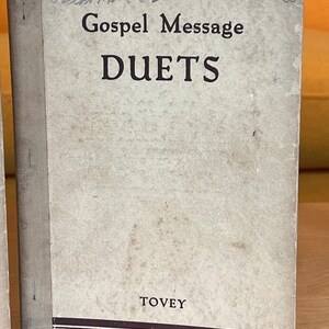 2 Vintage Gospel Duets by Tovey Hymnals Song Book Christian Church ...