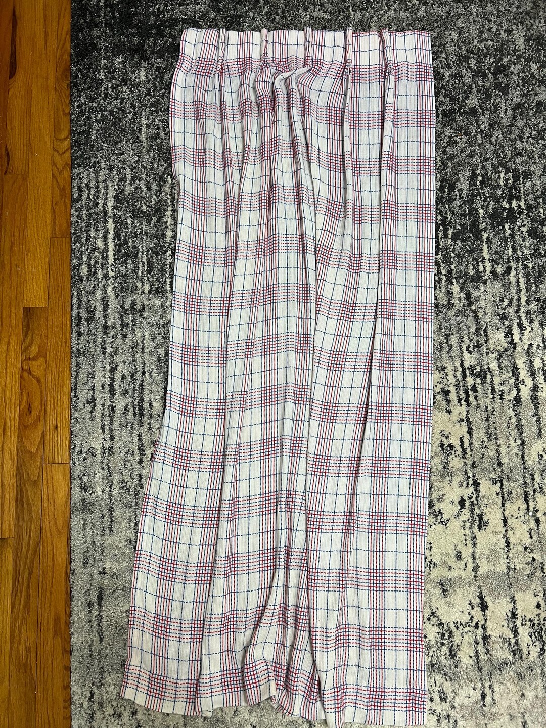 Set of 4 Vintage Sears Toughcord Curtain Panels Red White Blue - Etsy