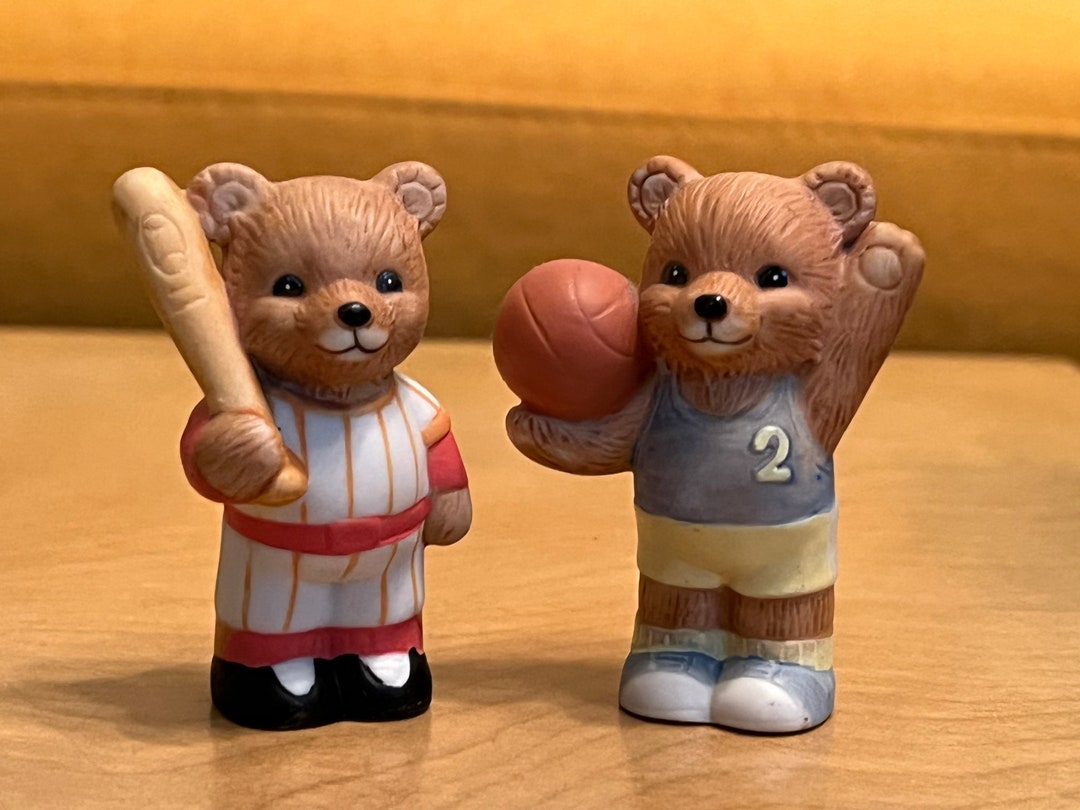 Pair of Vintage Homco Sports Bears Basketball Baseball Home Interior - Etsy