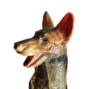 Vintage German Shepherd Chalkware Dog Figure Chalk Ware Figurine Statue ...