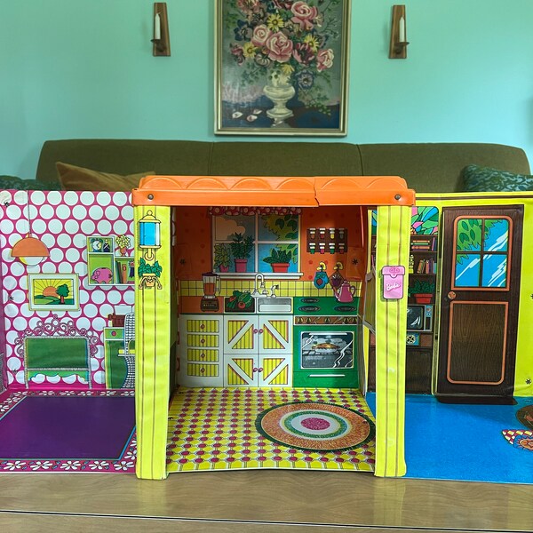 Vintage Barbie Folding House - Etsy