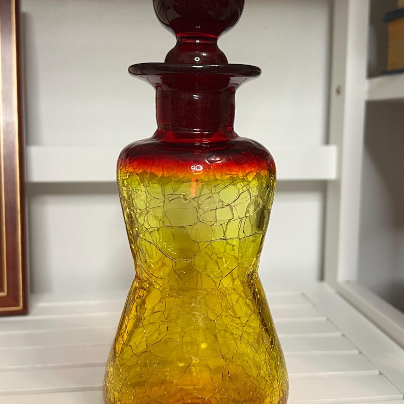 Amberina Glass Decanters - Etsy