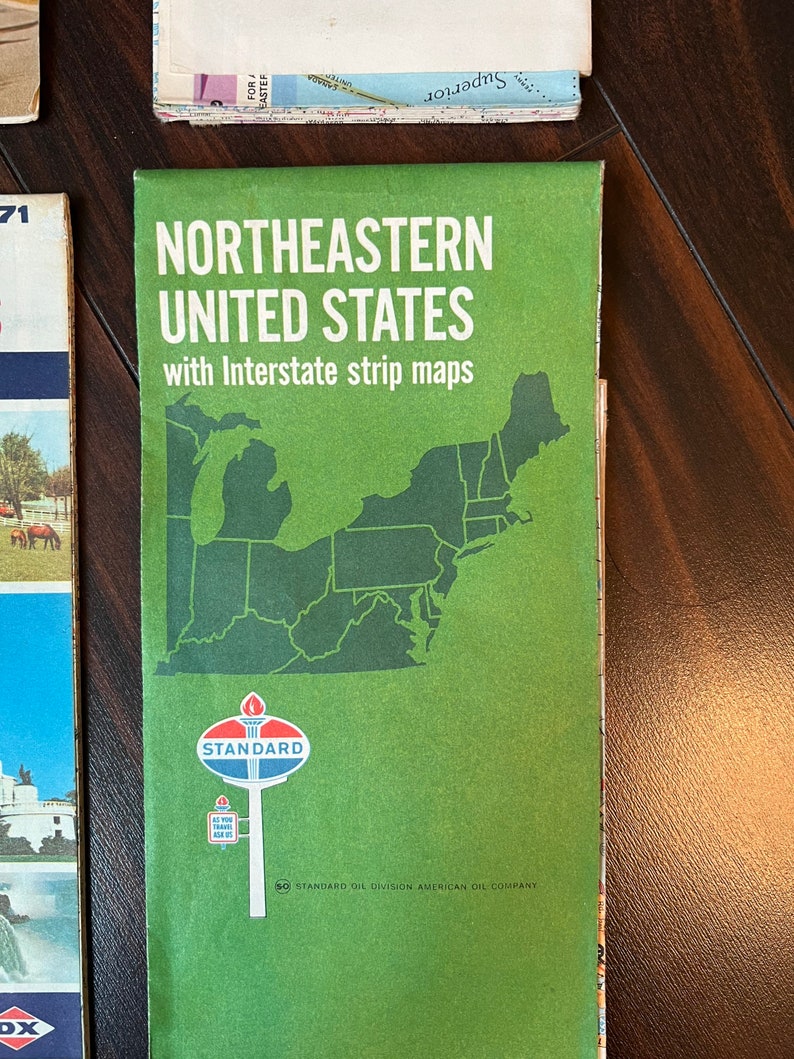 4 Vintage 1970s Maps of the United States Eastern - Etsy