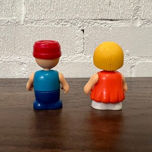Vintage Playskool Lil Playmates Figures Construction Worker and Blonde ...