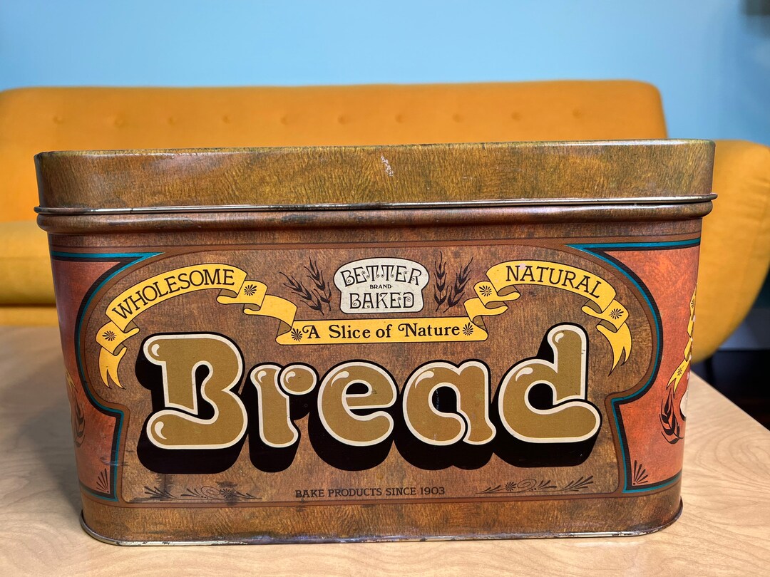 Vintage 1978 Balonoff Chein Old Fashioned Tin Bread Box Brown - Etsy