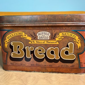 Vintage 1978 Balonoff Chein Old Fashioned Tin Bread Box Brown - Etsy