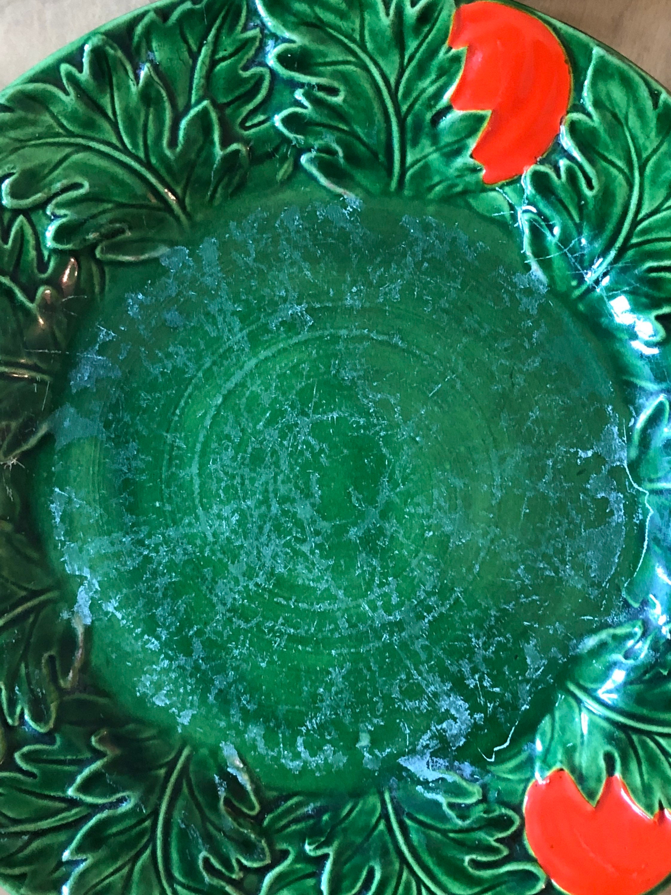 Dining & Serving Set of two vintage Maruhon Ware Tomato green plates ...