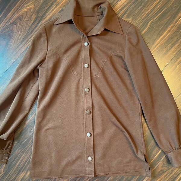 Polyester Button Up - Etsy