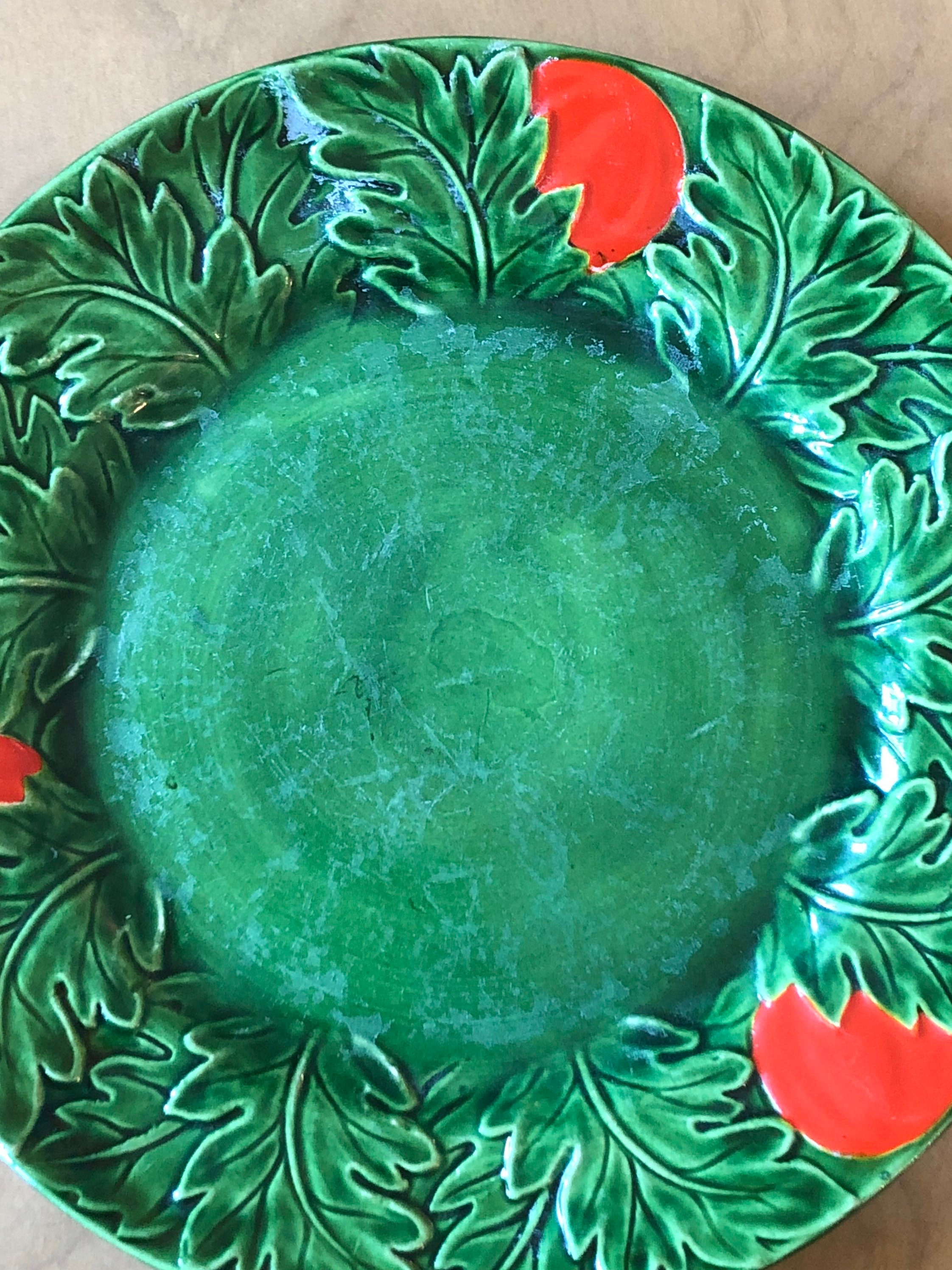 Dining & Serving Set of two vintage Maruhon Ware Tomato green plates ...