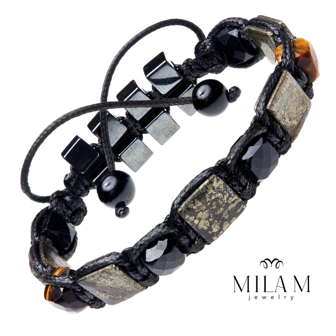 Mens Protection Handmade Bracelet Natural Gemstones Beaded Jewellery ...