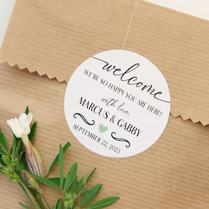 Wedding Welcome Labels - Welcome Favor Stickers for Out of Town Guests ...