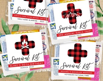 Mountain Girls Trip Survival Kit Label - Etsy