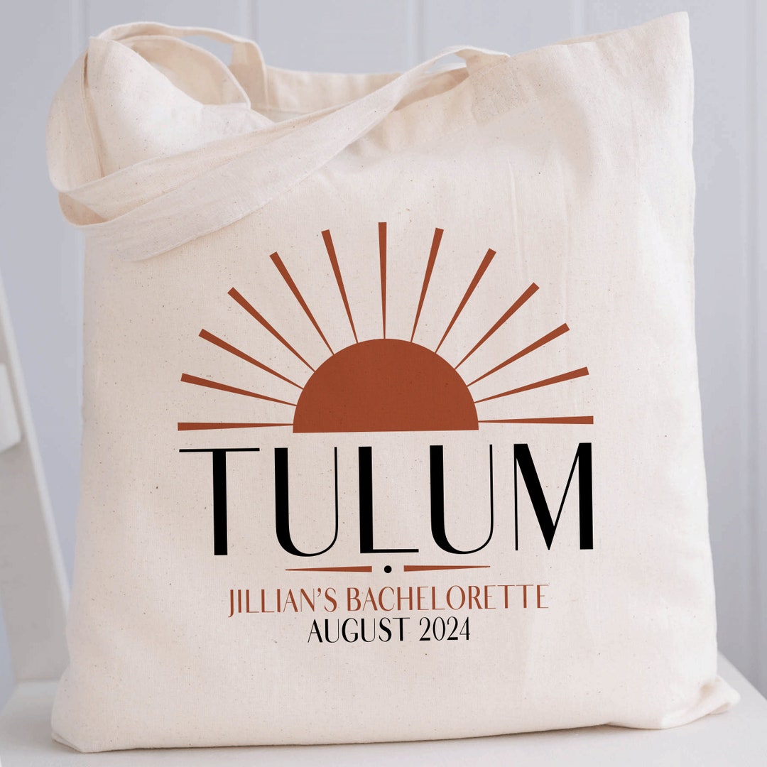 Tulum Mexico Custom Tote Bags - Mexico Wedding Welcome Bags ...