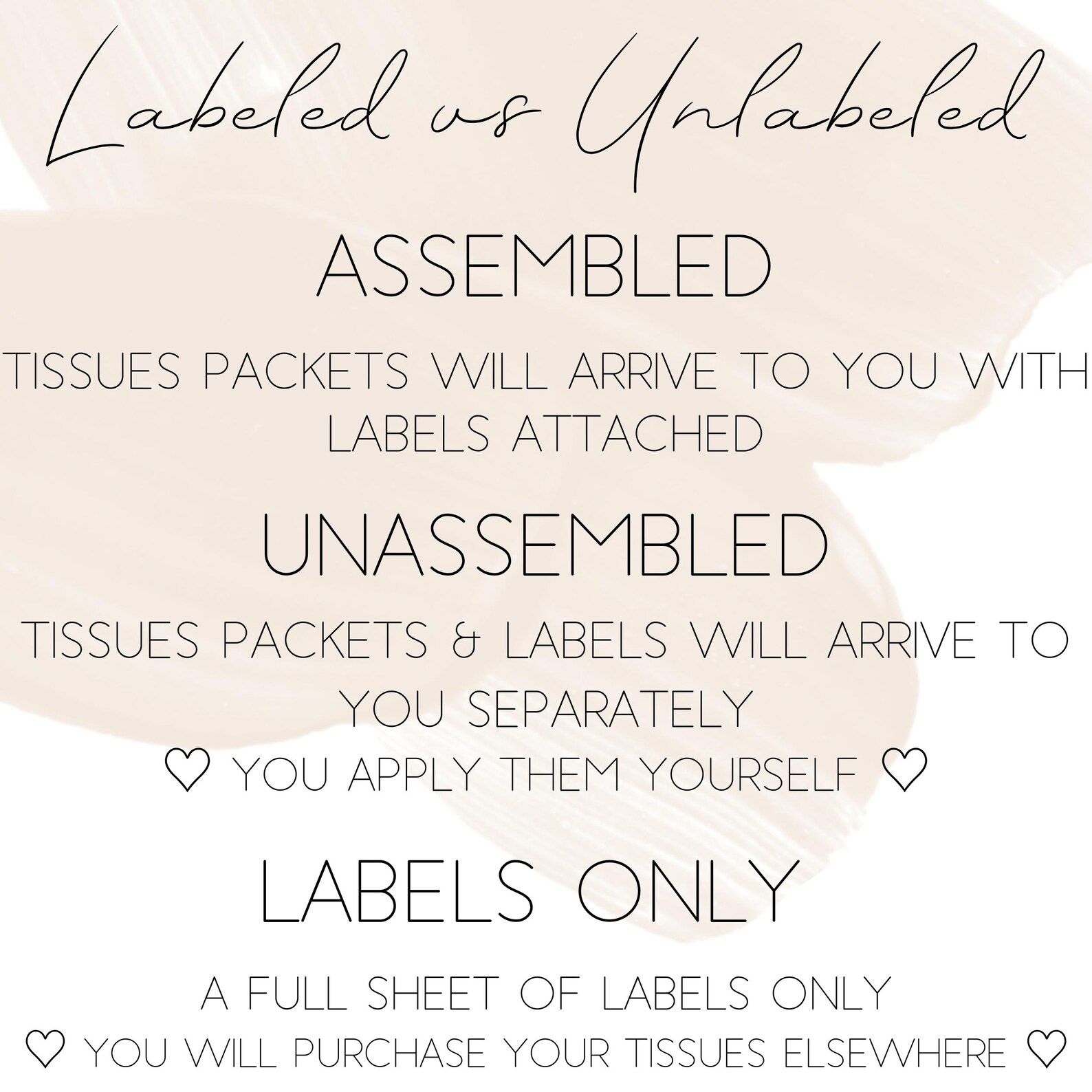 Graduation Tissue Favors + Custom Labels | Set of 15+ Facial Tissue ...