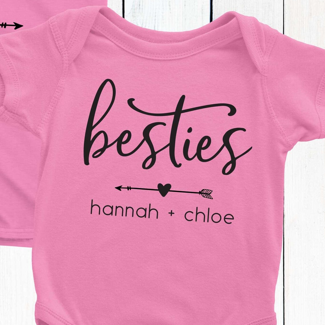 Custom Girls Best Friends Shirts Personalized Baby and Kid BFF Matching ...