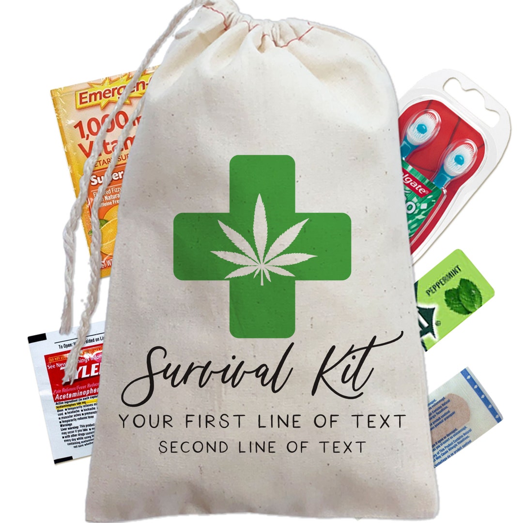 Cannabis Survival Kit Bags Weed Party Favors Adult Favor - Etsy