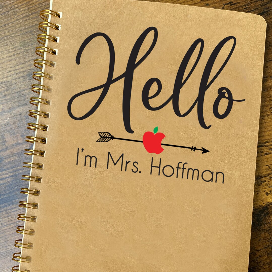 Kindergarten Teacher Gift From Student, Custom Teaching Notebook, Bulk ...