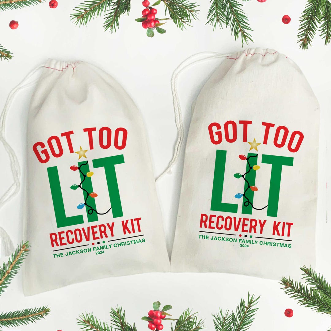 Holiday Party Favors, Got Too Lit Kit, Custom Christmas Party ...