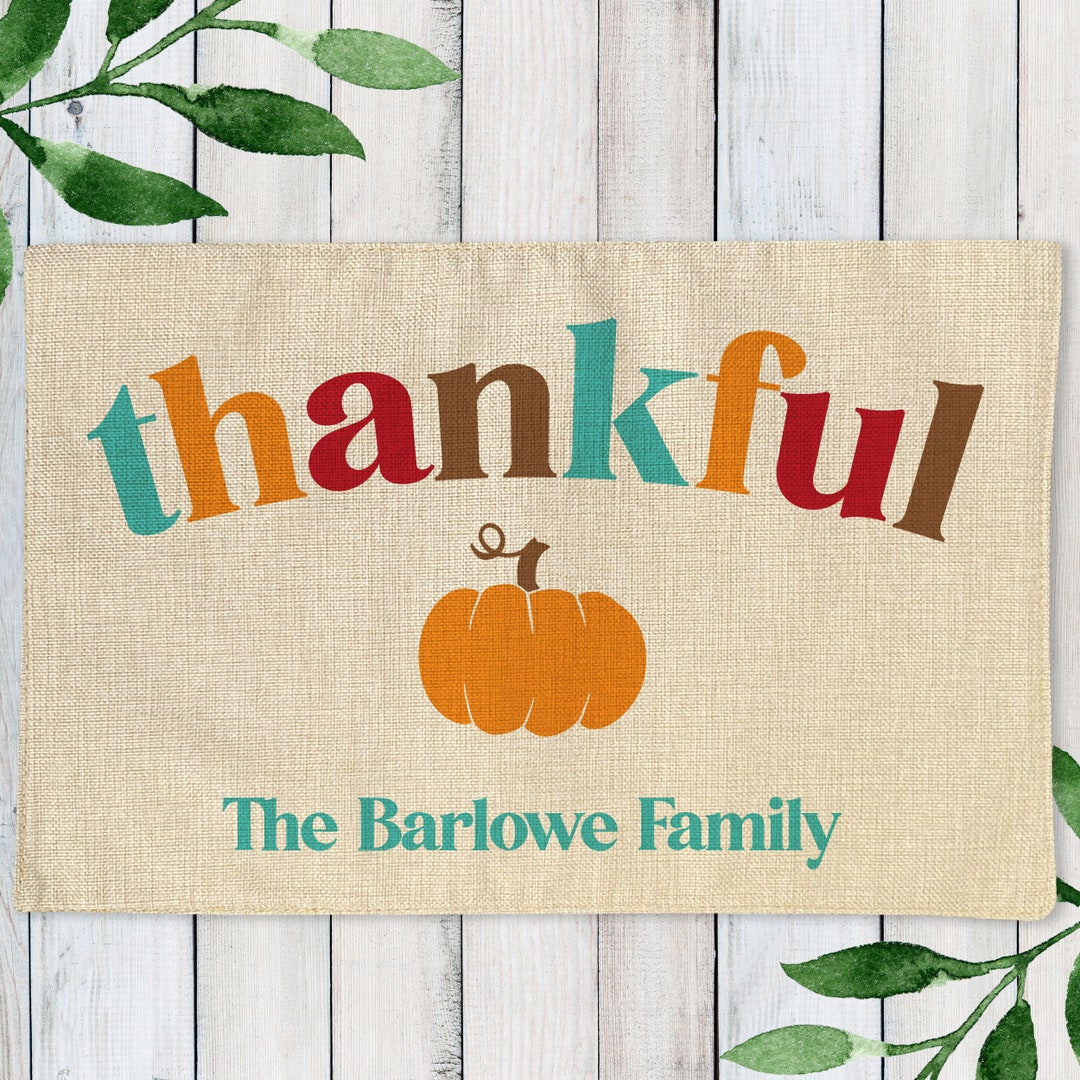 Custom Thanksgiving Placemats Personalized Cloth Placemat - Etsy
